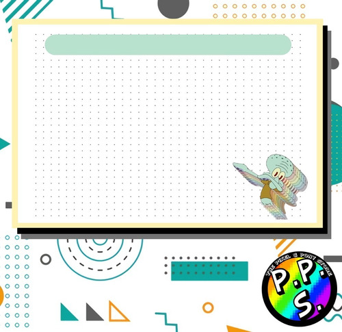 Flashcard - Bob Esponja Calamardo Dab Fichas Bibliográficas