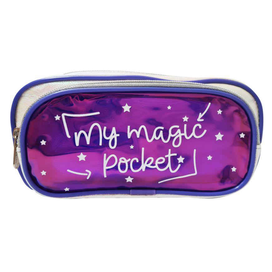 Mooving Estuche Mix Doble Cierre Con Bolsillo Transparente