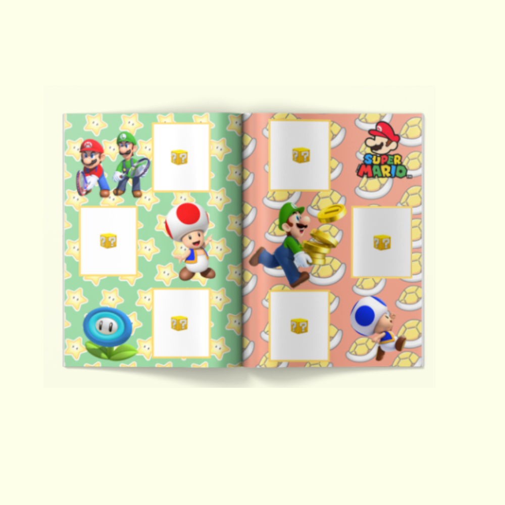 álbum Con Láminas De Stickers Mario Bros