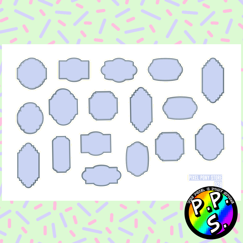 Lámina de Stickers 28 Marcos Celeste