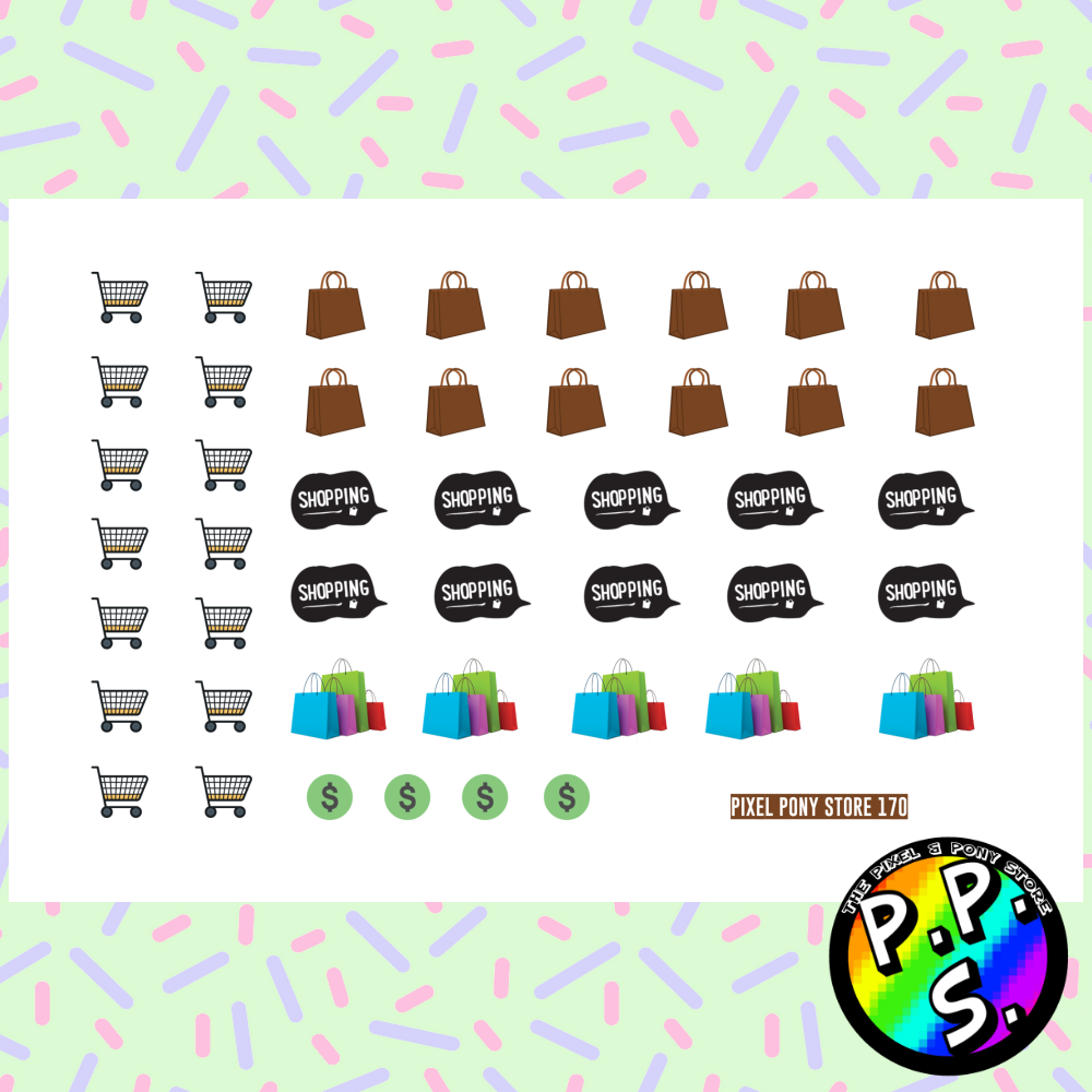 Lámina de Stickers 170 Compras