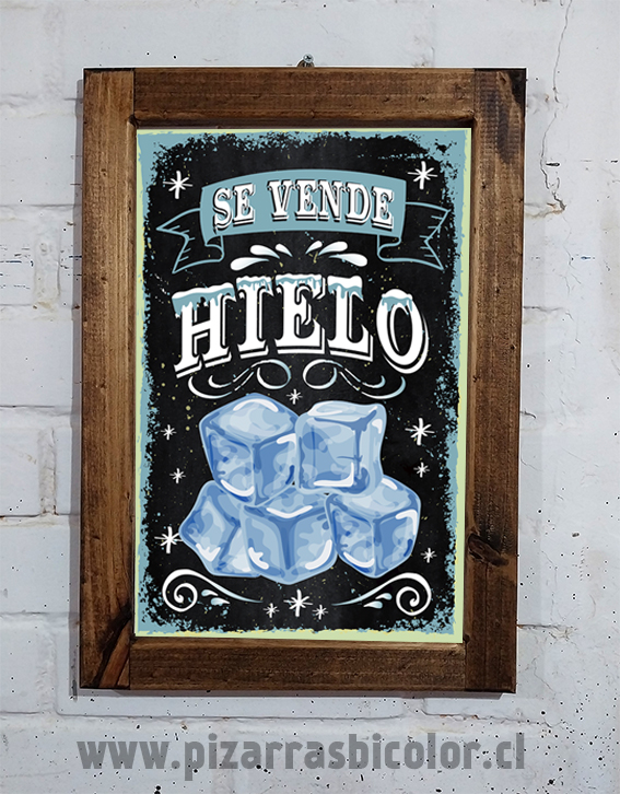 Letrero Hielo