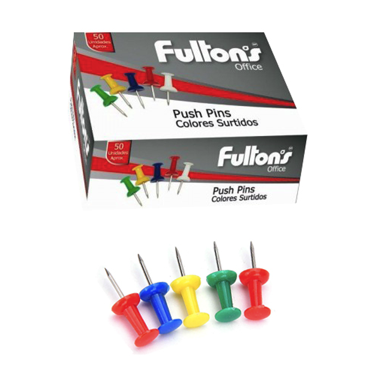 CHINCHES PLASTICO COLORES