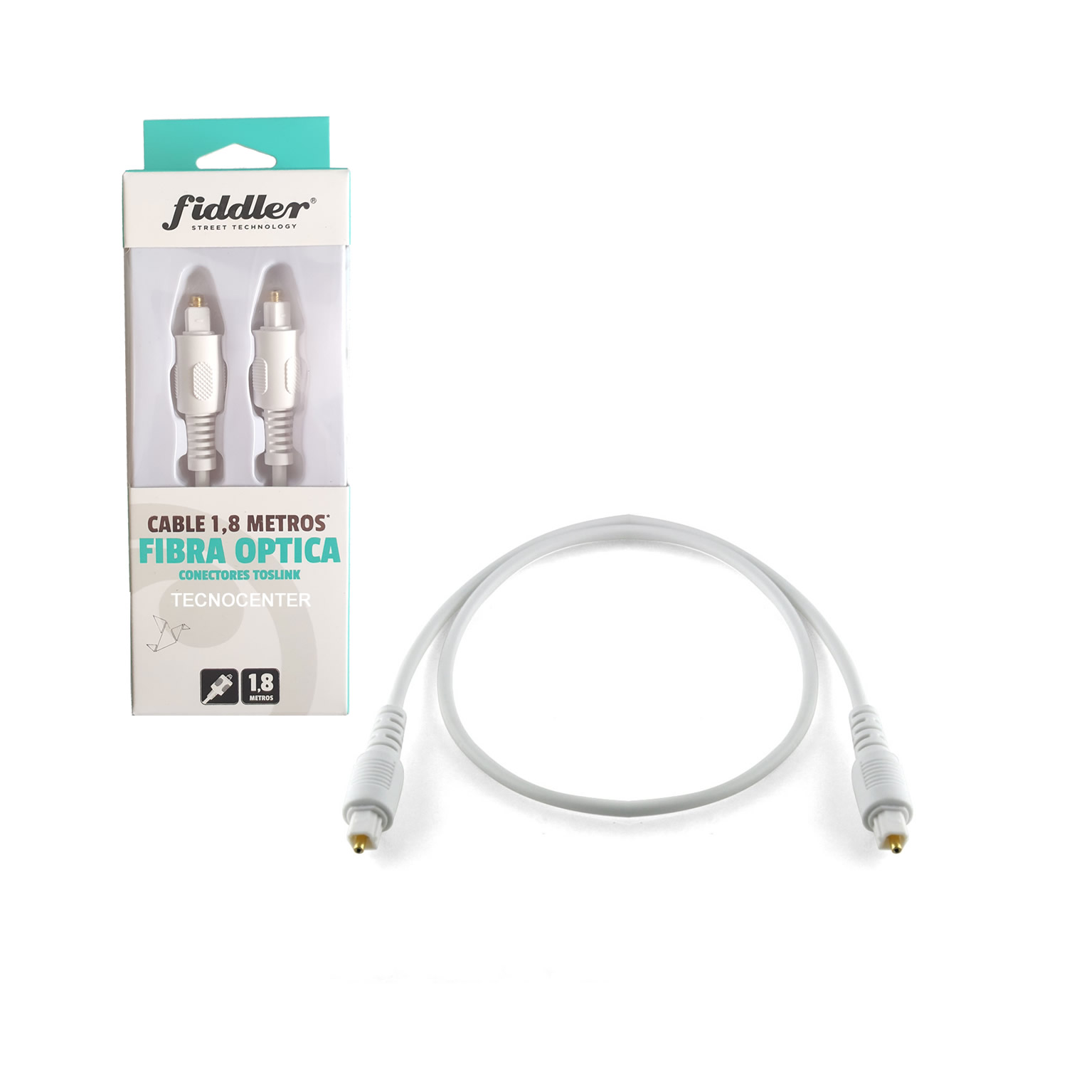 Cable Optico Audio Digital Toslink 1.8mts Fiddler Por Mayor