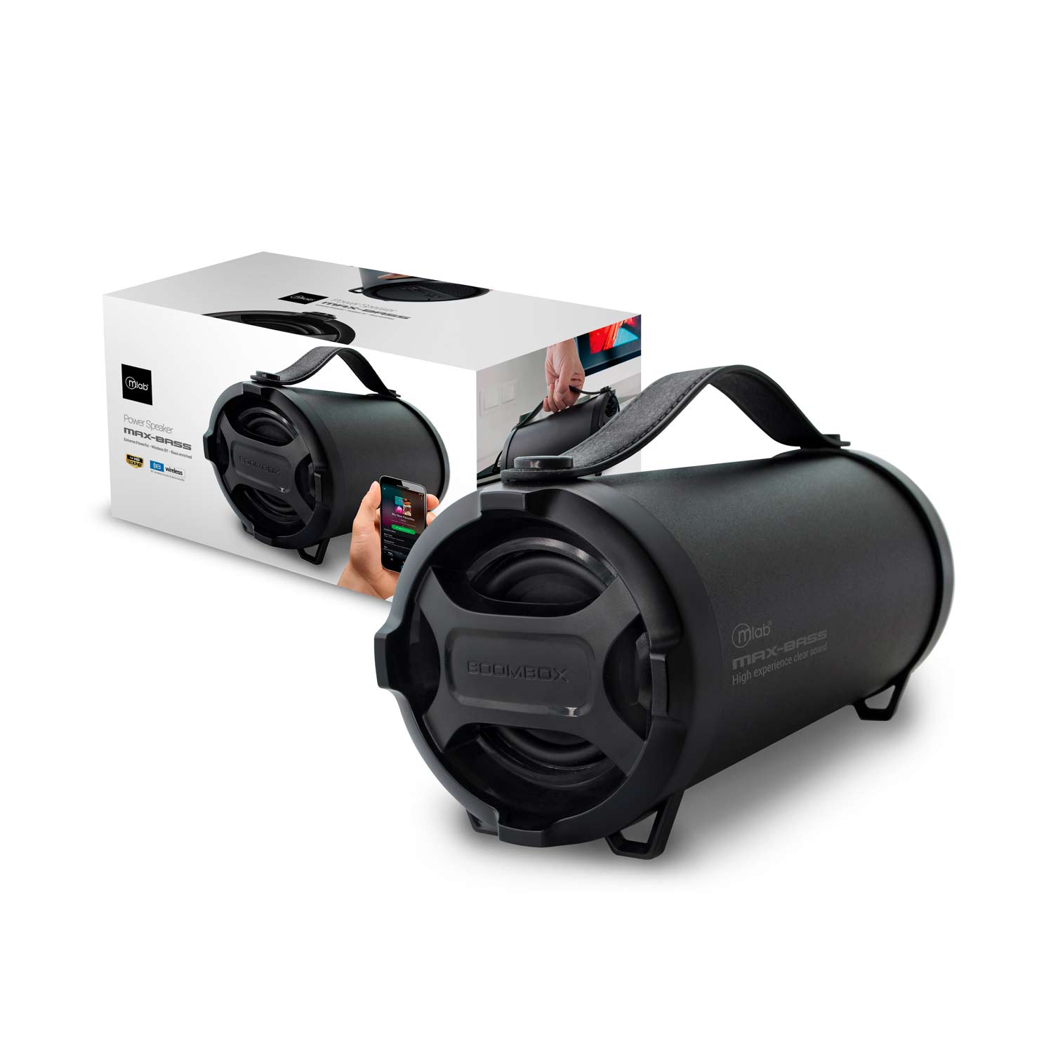 Parlante inalambrico MaxBass Negro Mlab Por Mayor