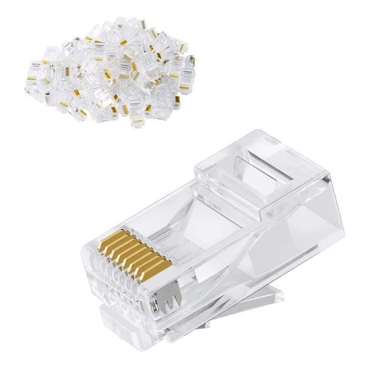 Pack 100 Conectores rj45 Terminales Red Por Mayor