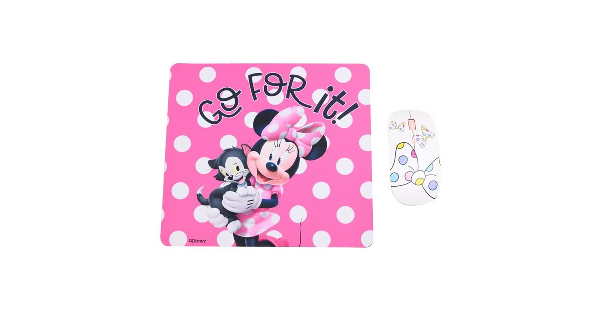 Kit Mouse Inalambrico y Mouse Pad Minnie 1 Por Mayor