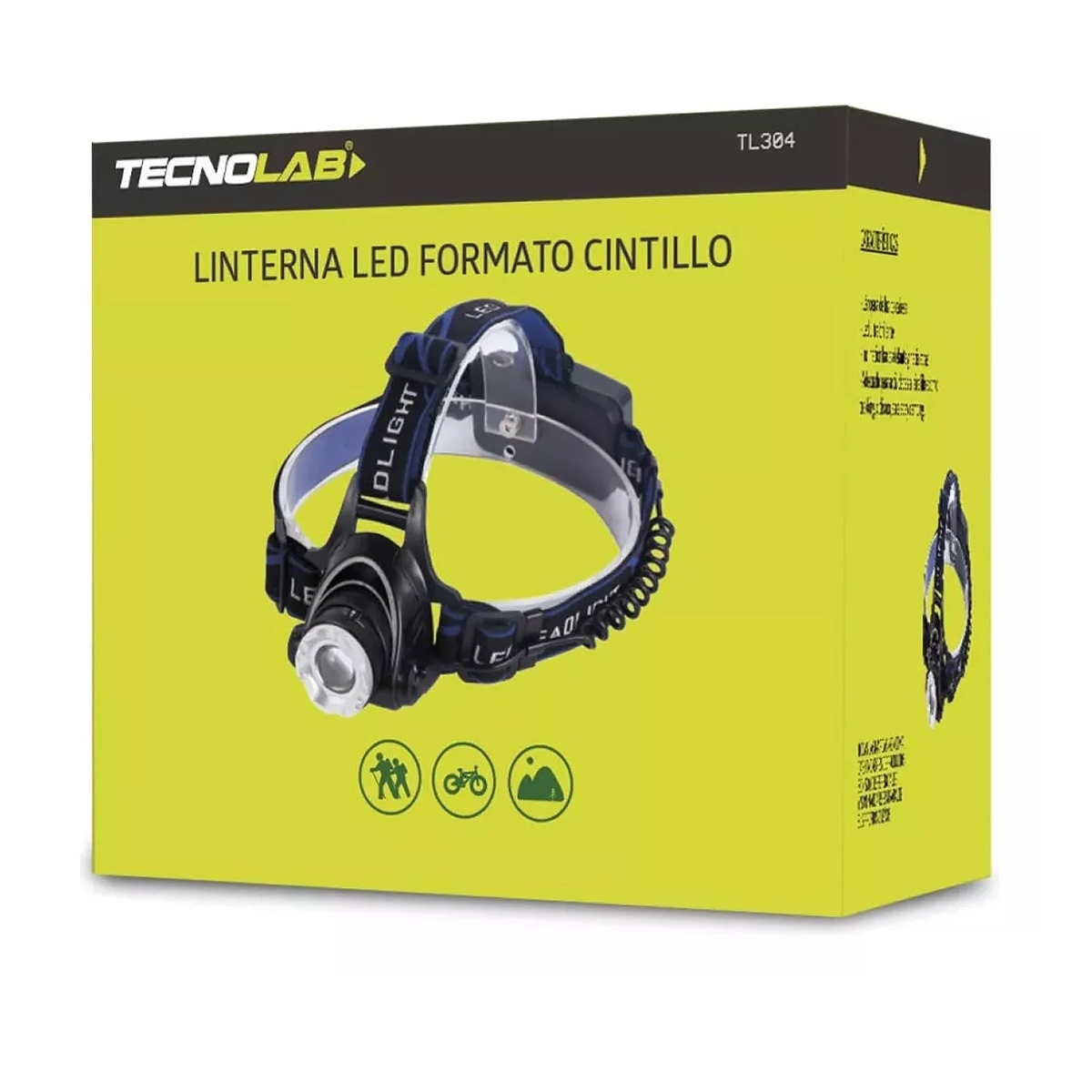 Linterna Cintillo Led Tecnolab Recargable TL304