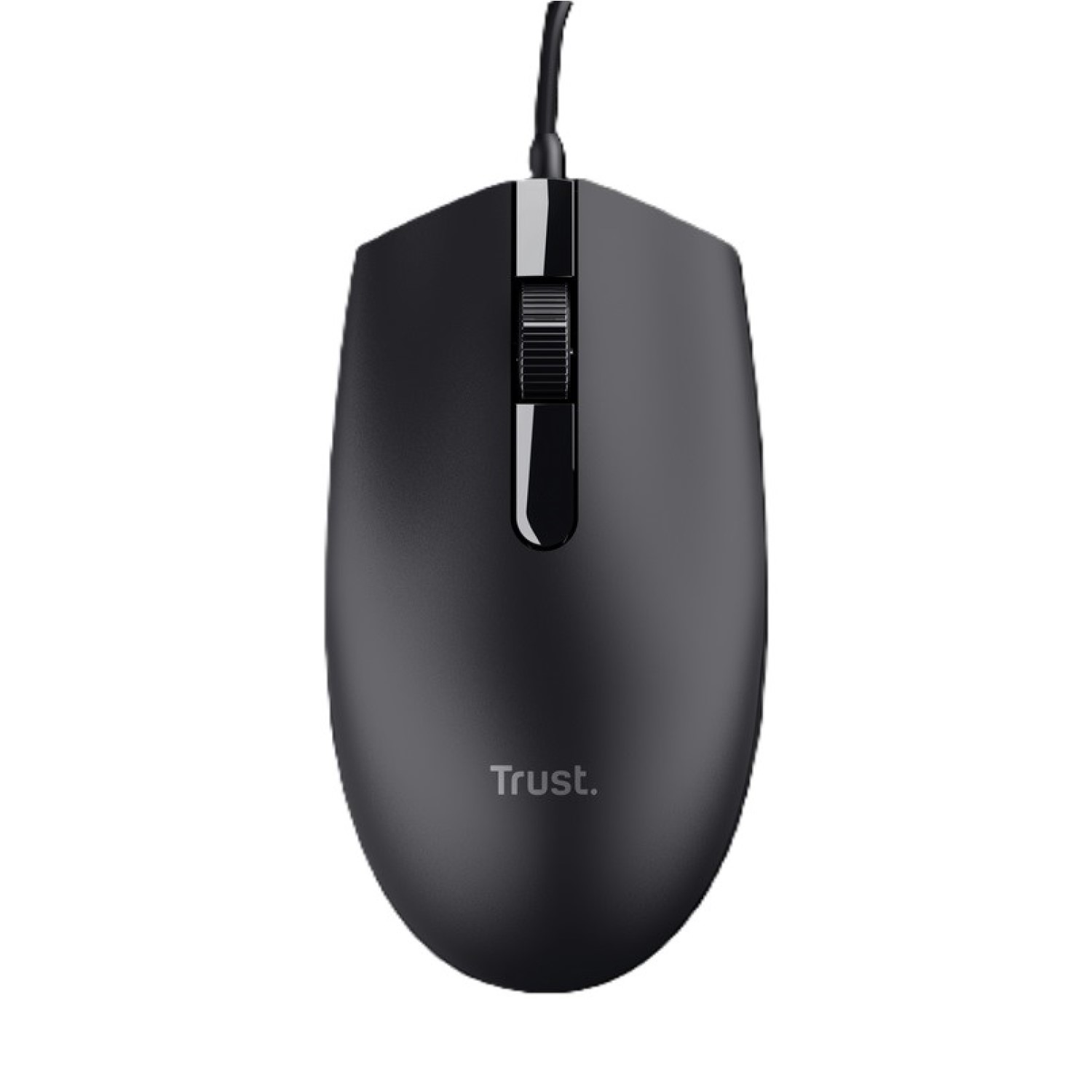 Mouse Óptico Con Cable USB Ambidiestro Basi Trust Negro