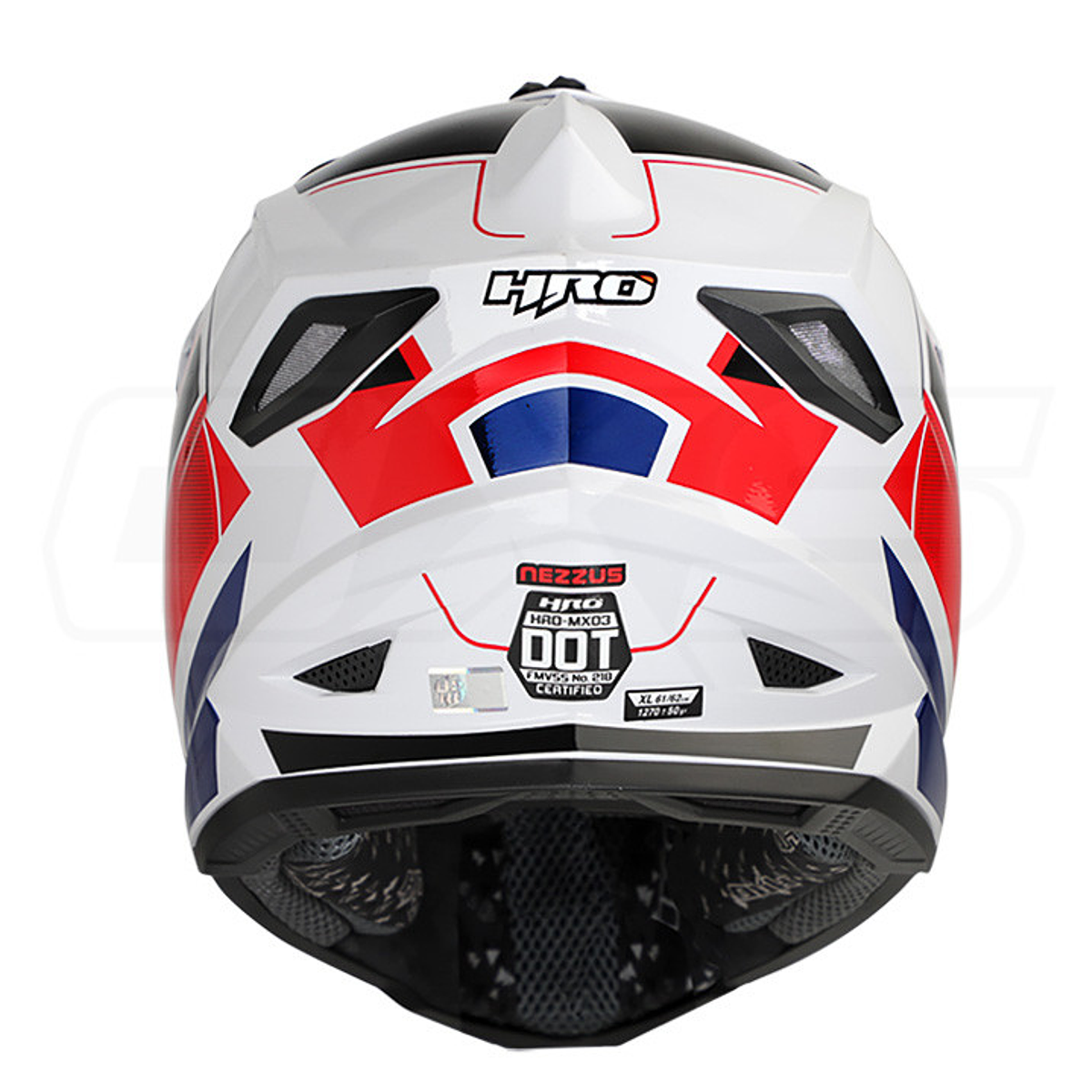 Casco Moto Hro Mx-03 nezzus bl rj motocross enduro