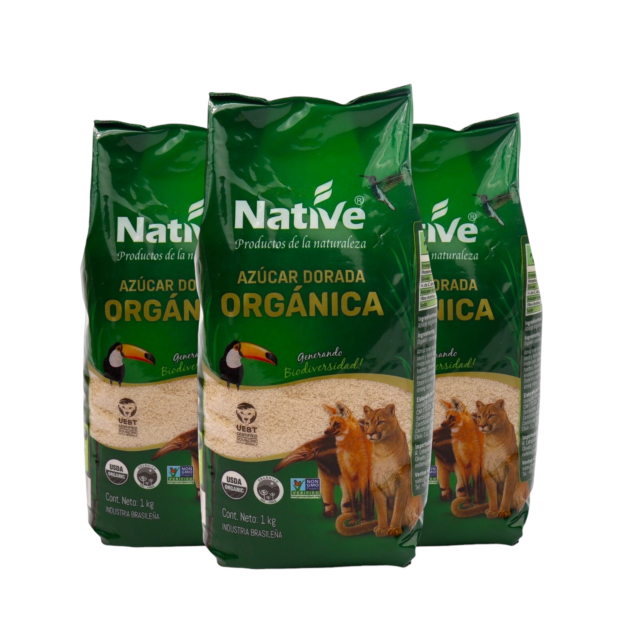 Azúcar dorada orgánica 1kg Native