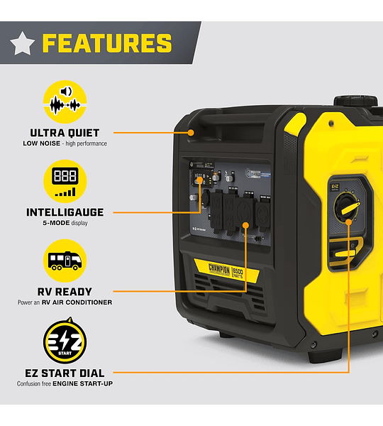 Champion Power Equipment 201238 6500-Watt RV Ready Genera...