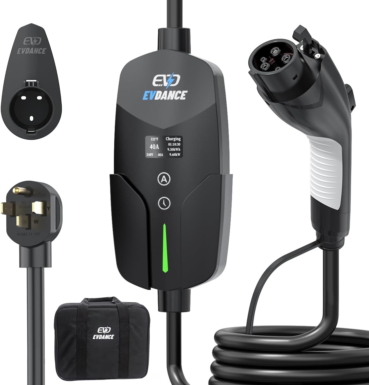 Cargador EV de nivel 2 (40 amperios, 240 V, NEMA 14-50P),...