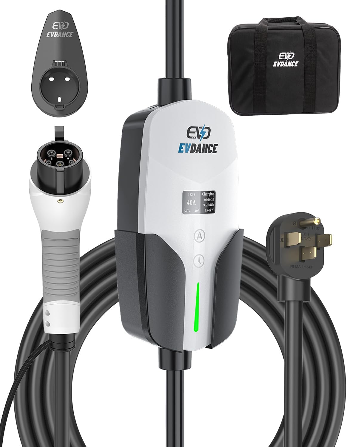 Cargador EV de nivel 2 (40 amperios, 240 V, NEMA 14-50P),...