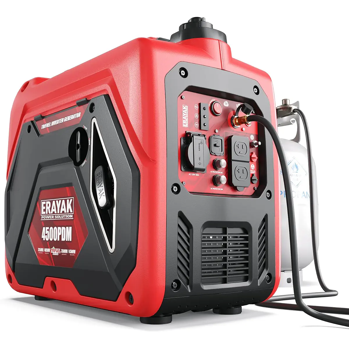 ERAYAK Generador inversor portátil de 4500 W de triple co...
