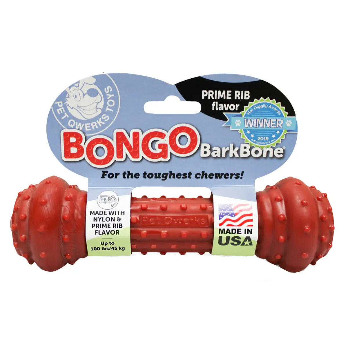 PET QWERKS - Bongo BarkBone Prime Rib Flavor
