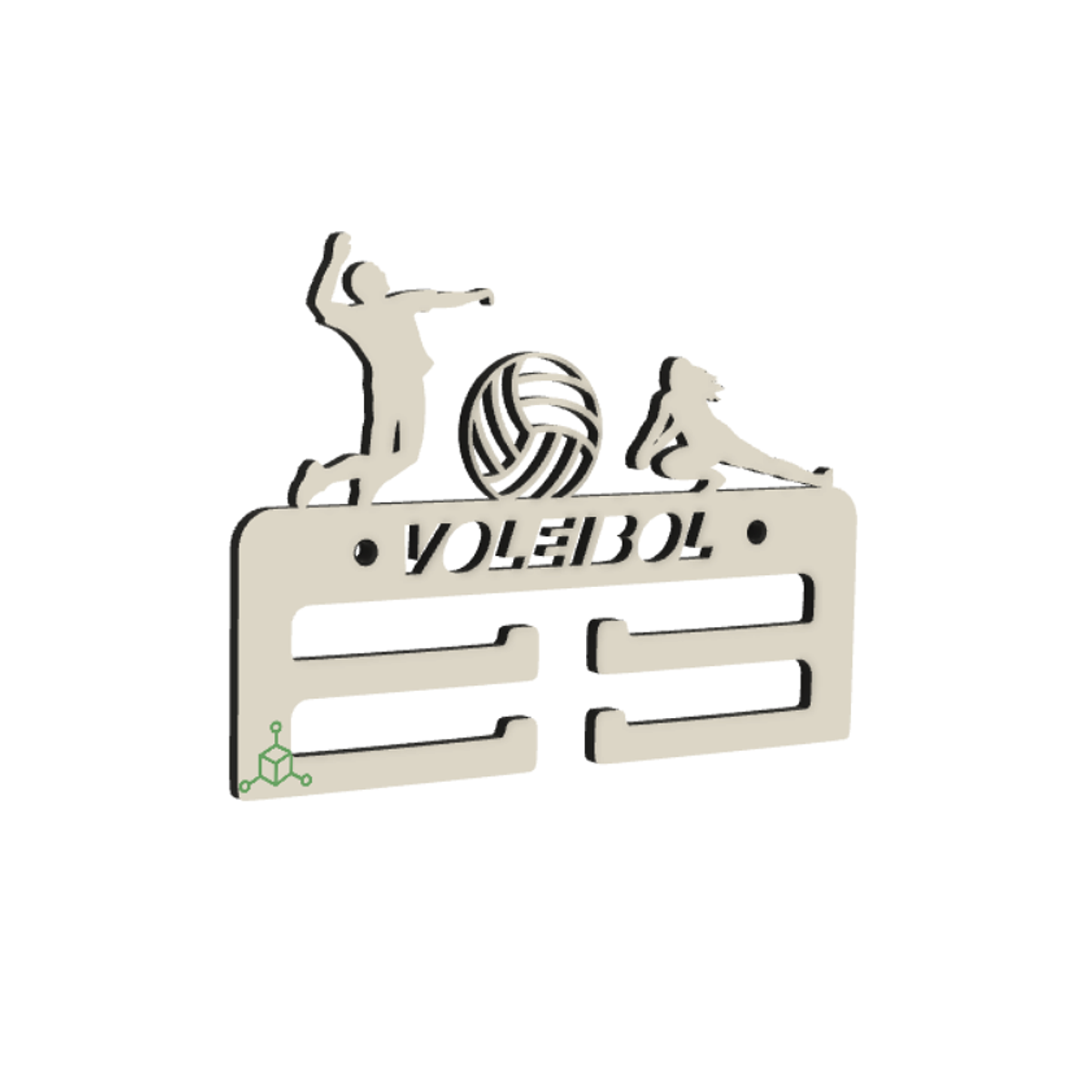 Medallero Voleibol Colgador Para Medallas De Voley A Muro