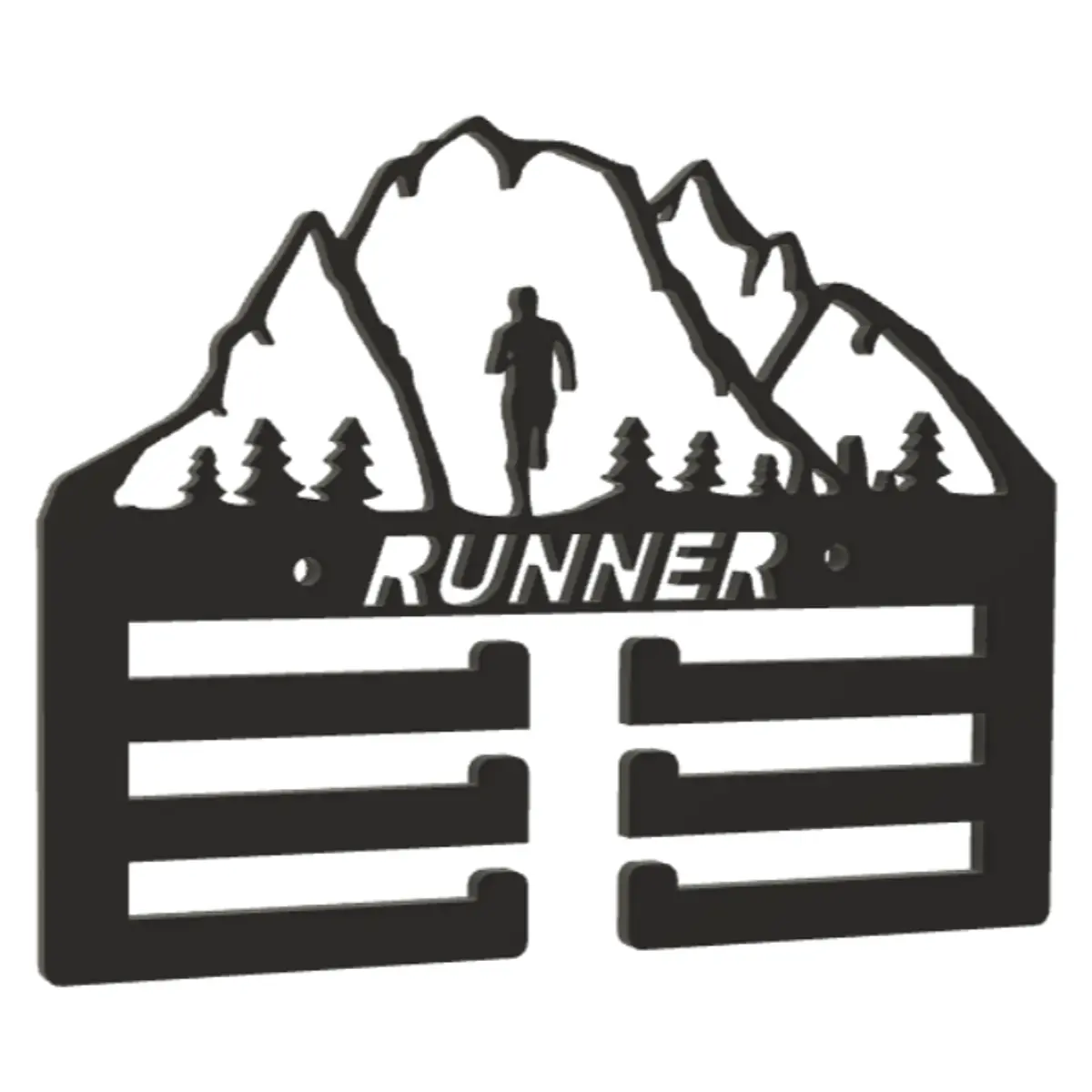 Medallero Running Colgador Para Medallas De Runner A Muro