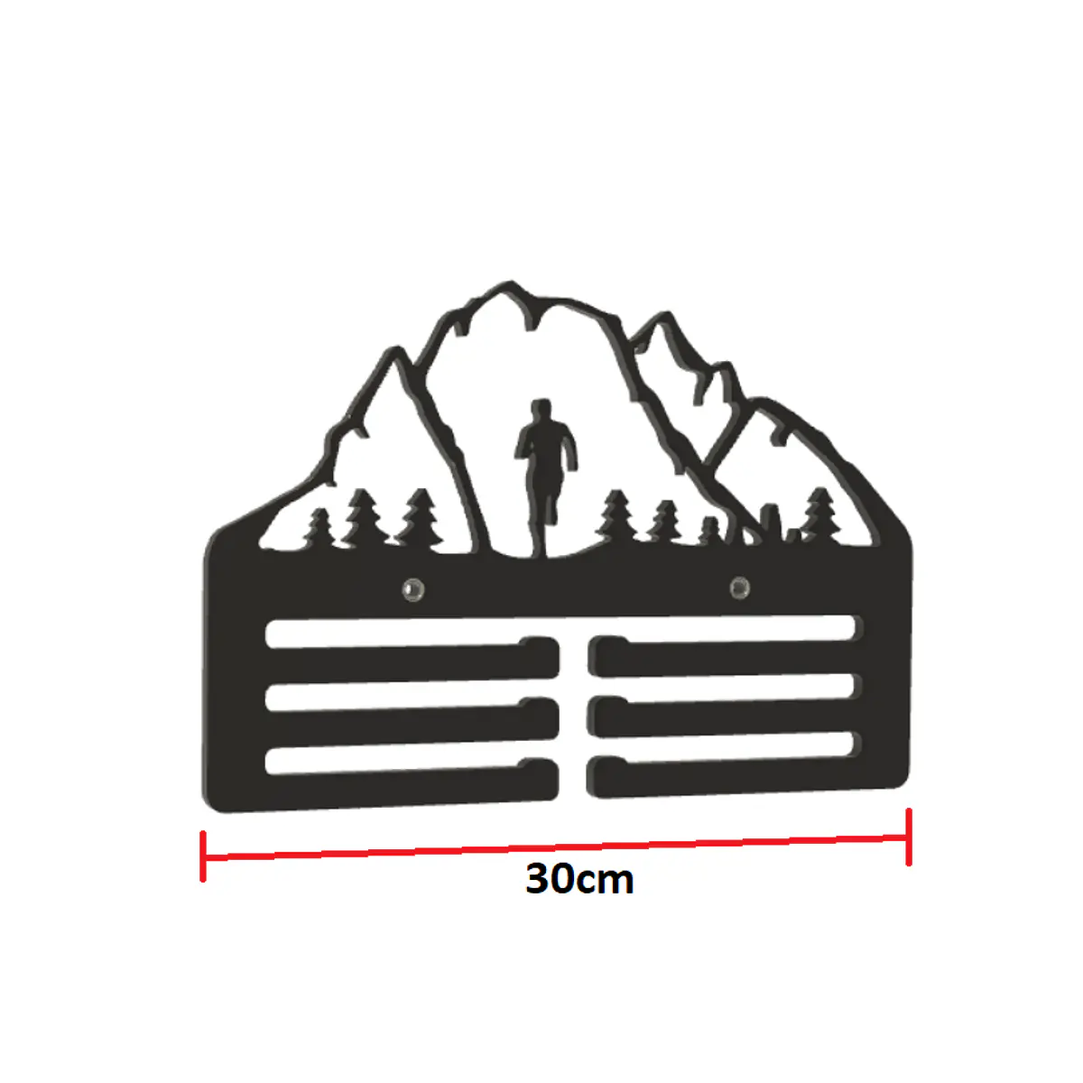 MEDALLERO RUNNING 30cm COLGADOR PARA MEDALLAS DE RUNNER