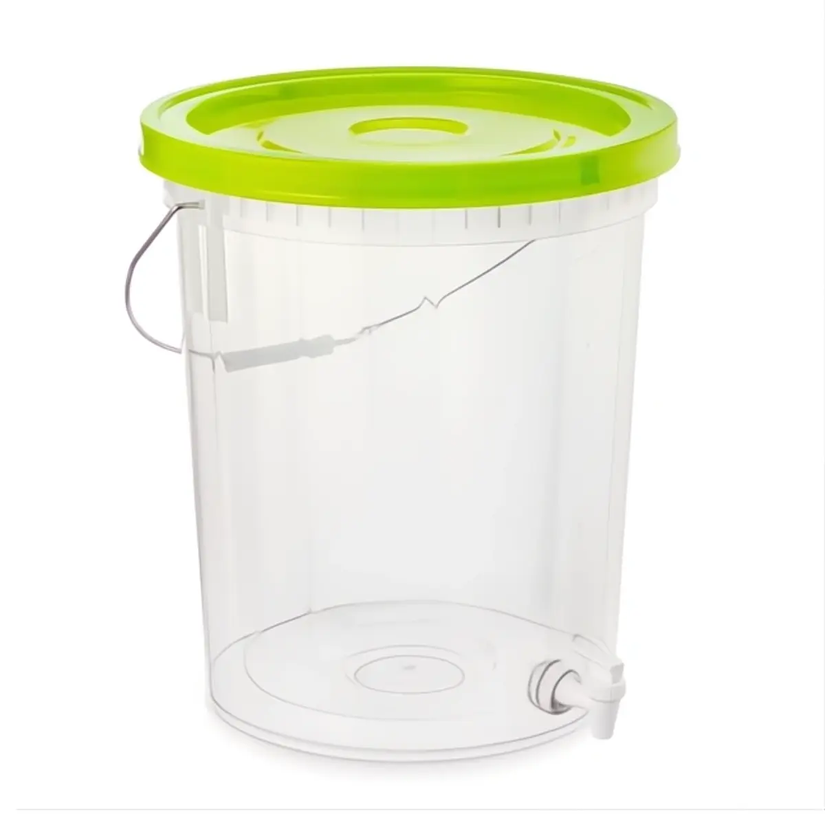 Balde Comercial 20 L Con Tapa, Asa De Metal Y Caño
