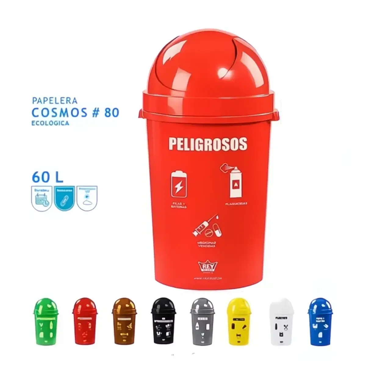 Papelera Ecológica con Logo Cosmos - Productos Reyplast