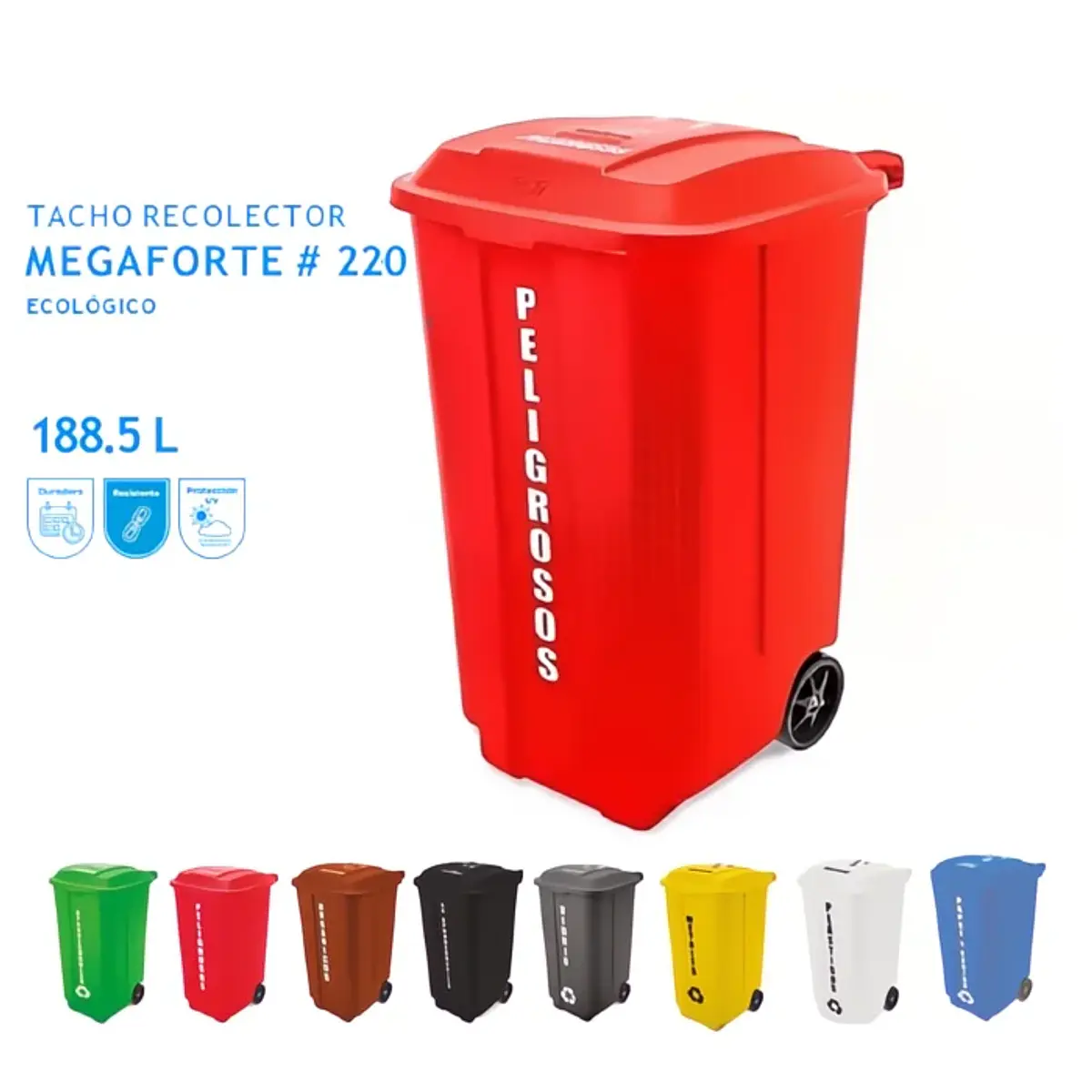 Tacho Recolector Megaforte # 220 C/ Logo- Productos Rey Peru