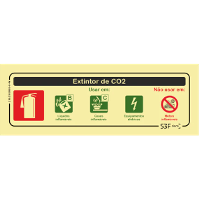Sinal de Agente Extintor de CO2
