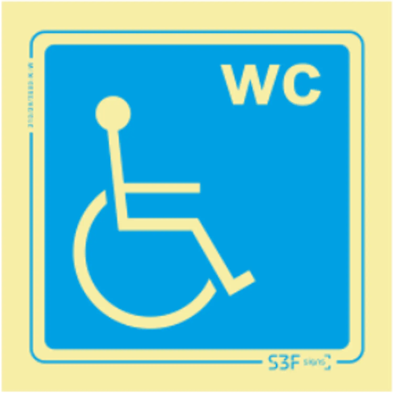 Sinal de Informação de WC Pessoas Mobilidade Reduzida