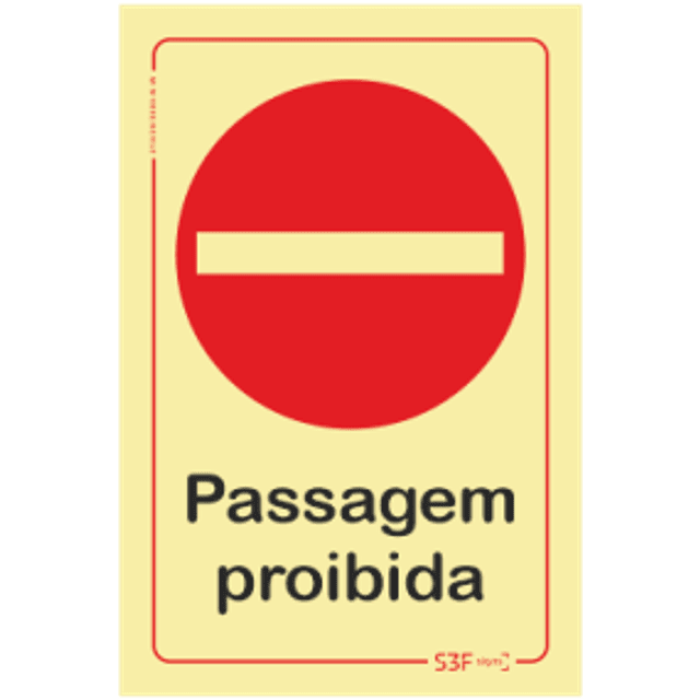 Sinal Passagem Proibida
