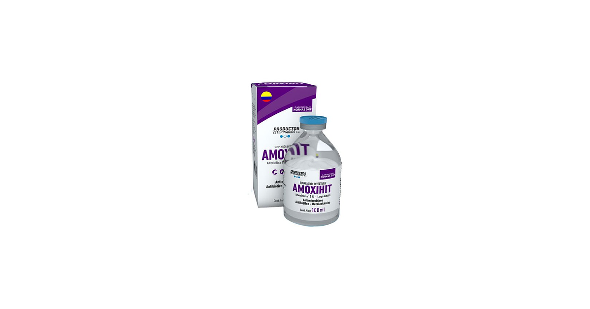 Amoxihit Antibiotico Inyectable Perros Gatos 100Ml