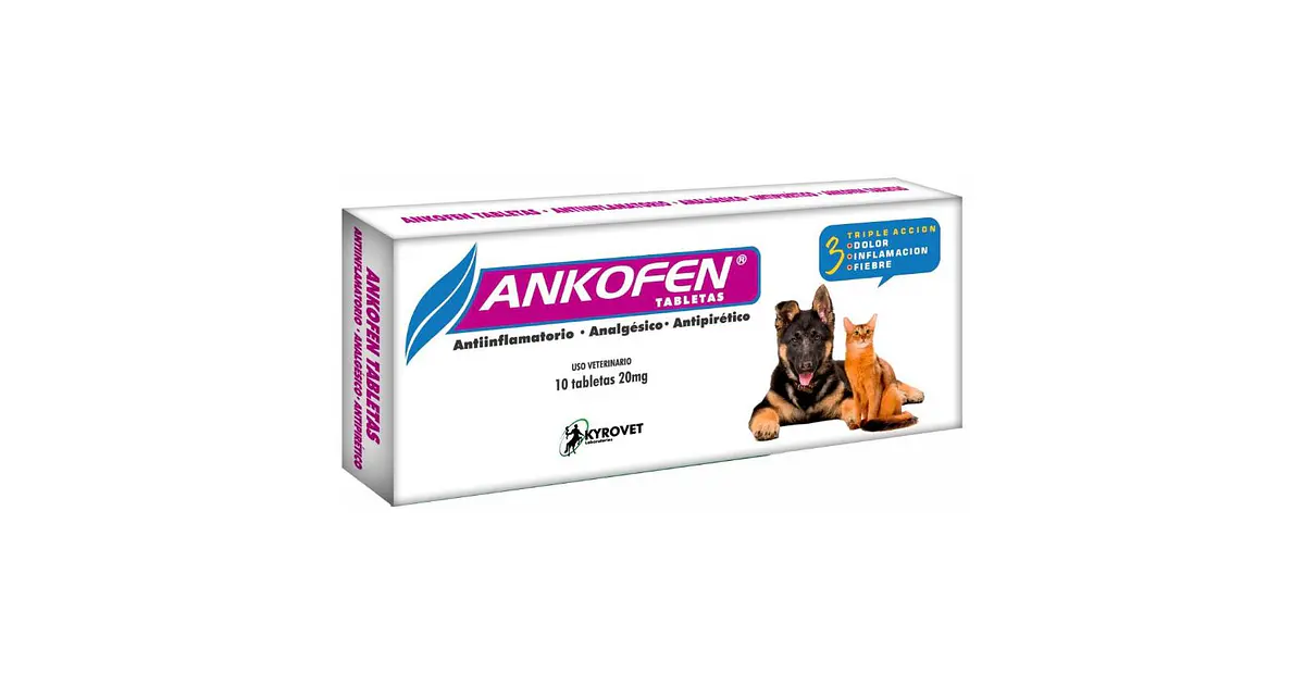 Ankofen Antiinflamatorio Perros Gatos X 10 Tabletas