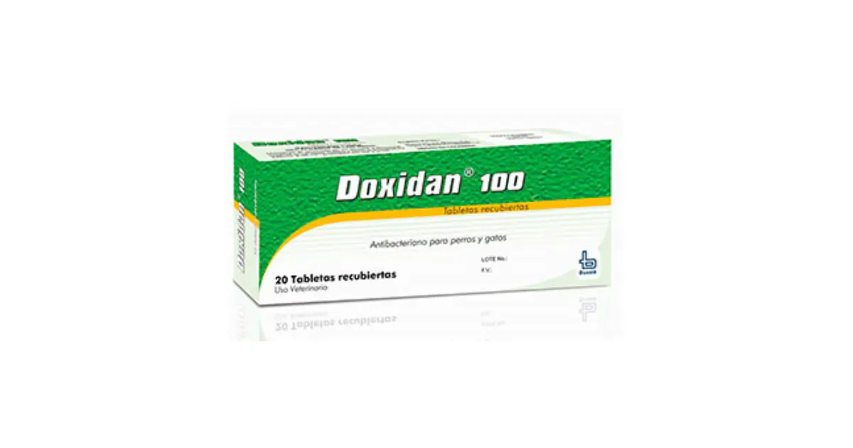 Doxidan 100 Antimicrobiano Perros Gatos X 20 Tabletas