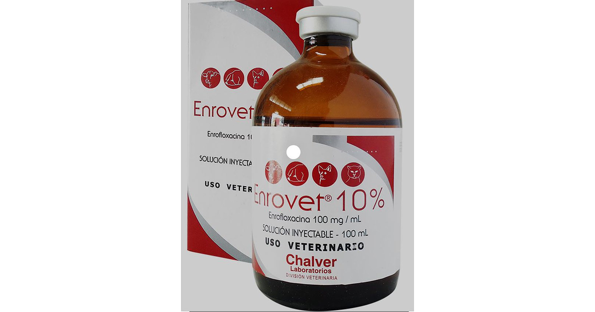 Enrovet 10 Antibiotico Inyectable Bovinos Porcinos Aves 1...