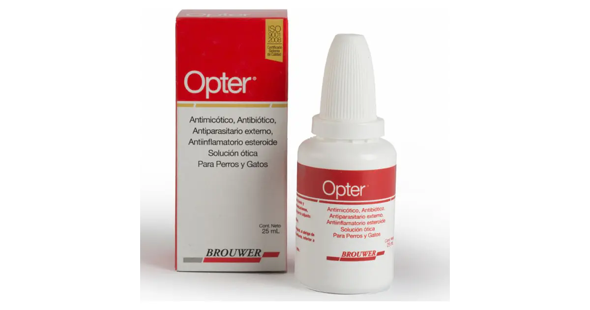 Opter Solucion Otica Antiinflamatorio Oidos Perros Gatos ...