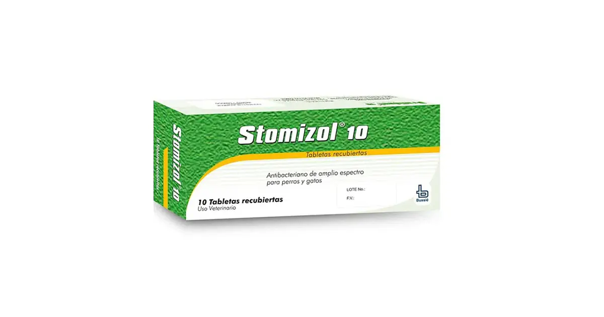 Stomizol 10 Antibacteriano Perros Y Gatos Tabletas X10