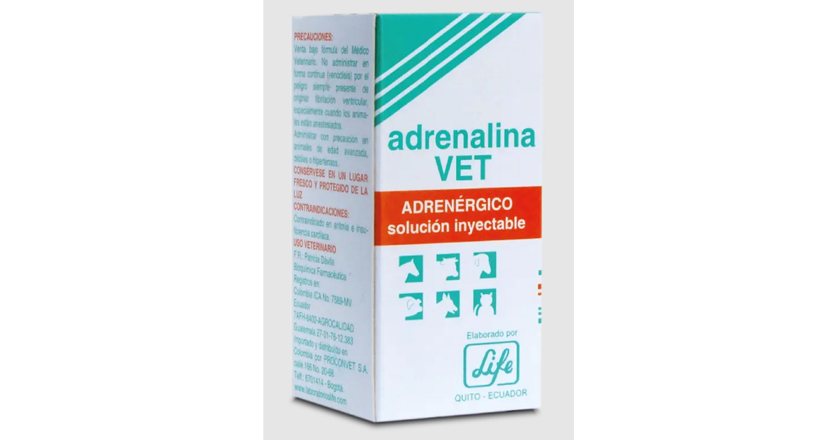 Adrenalina Solucion Inyectable Frasco x20ml