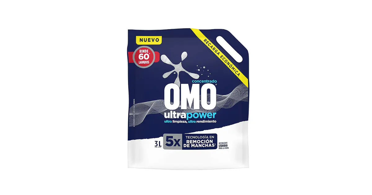 Detergente de ropa Omo Ultra Power 3L