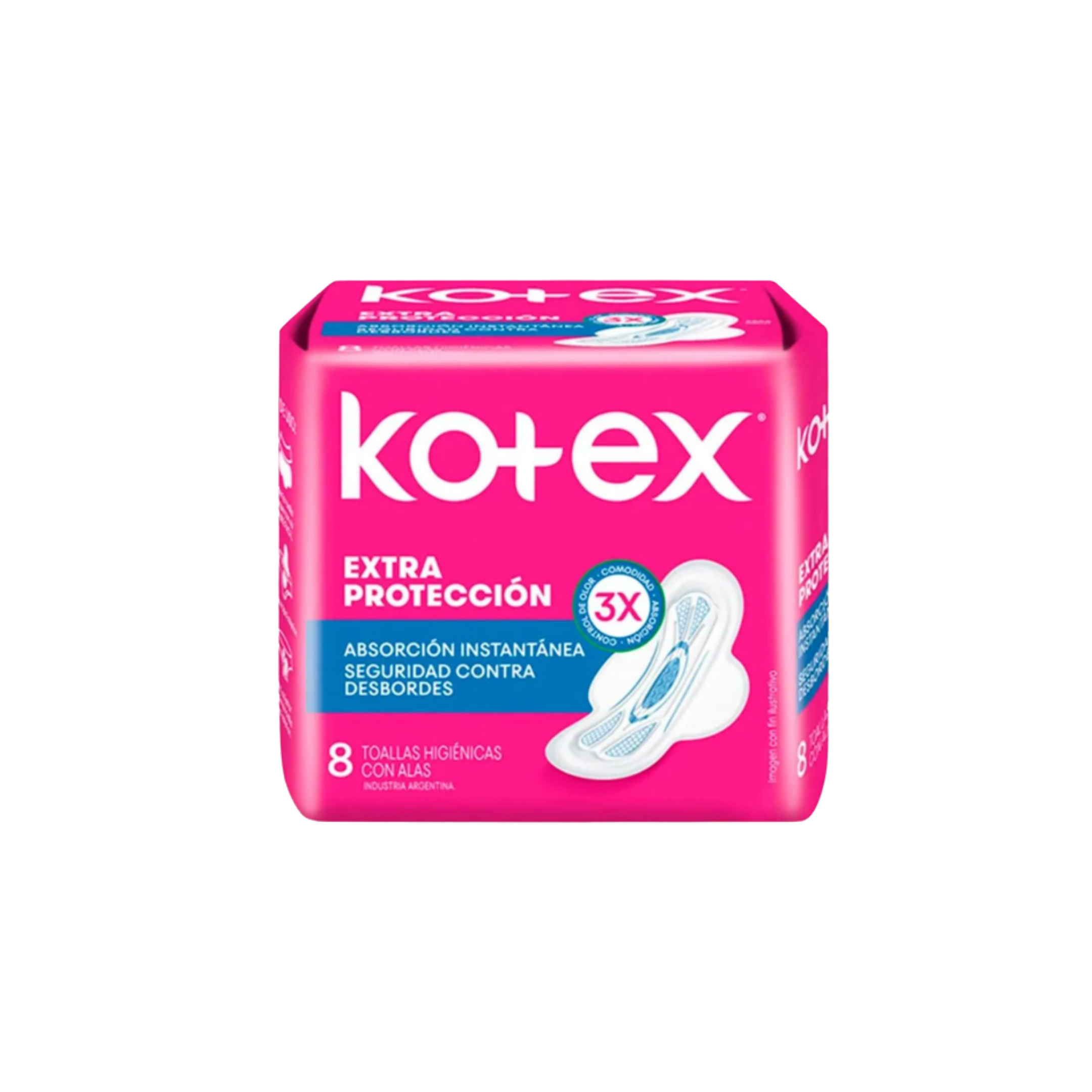 Kotex Extra Protección x8 – Seguridad y absorción