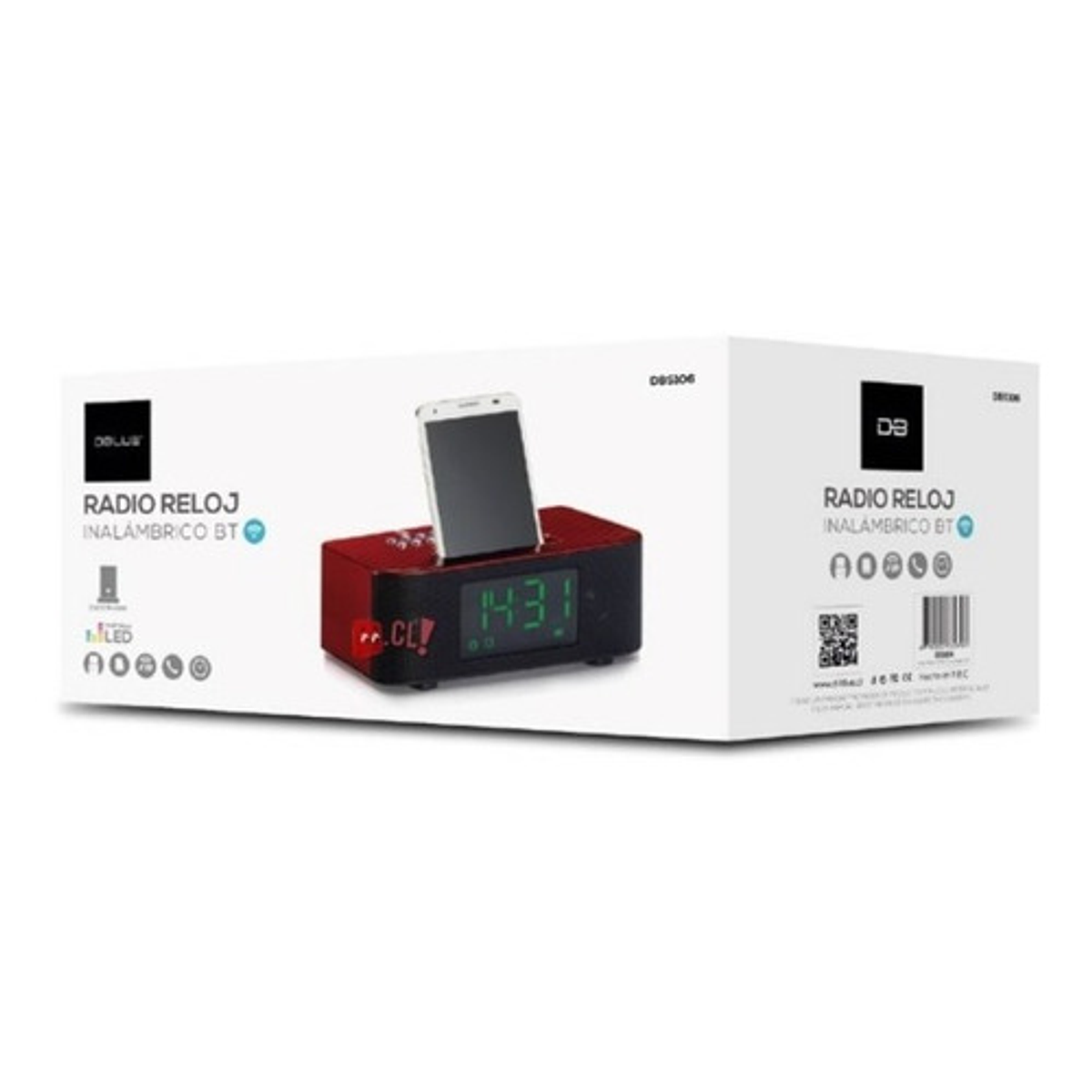 Radio Reloj Con Alarma Y Parlante Bluetooth - Ps