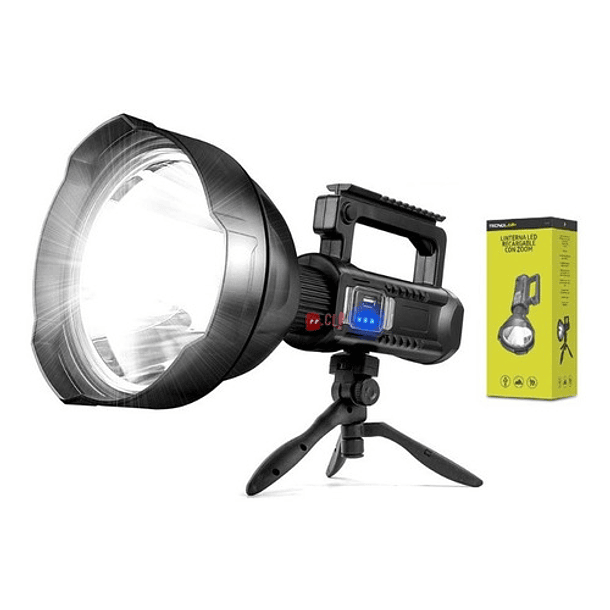 Foco Linterna Led Pedestal 1600 Lúmenes Recargable - Ps