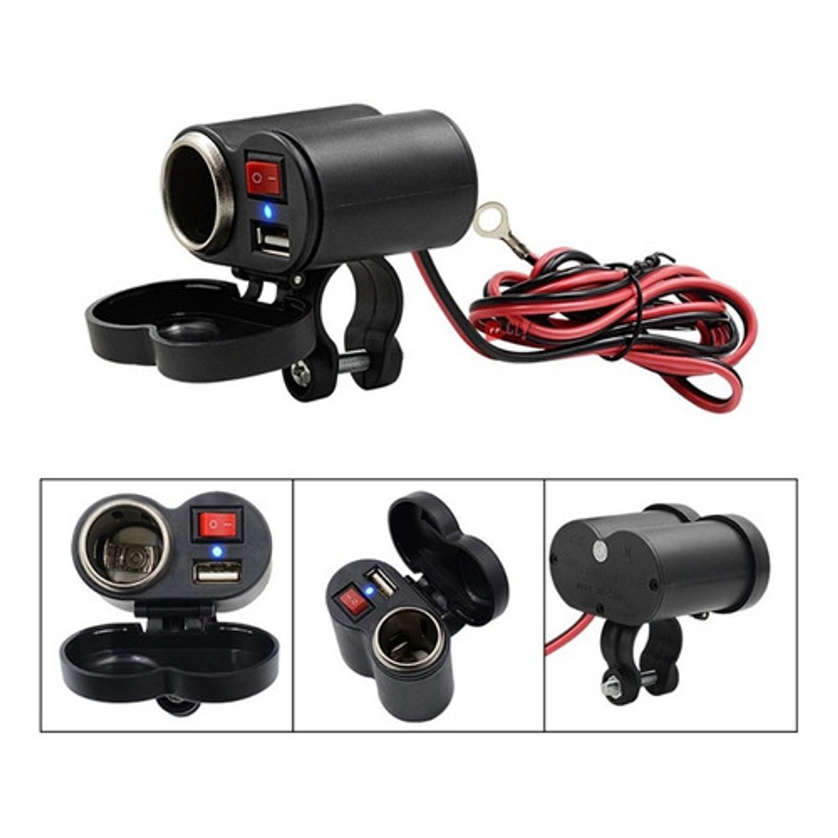 Cargador Usb Y Encendedor Para Motos Conexión 12v - Ps