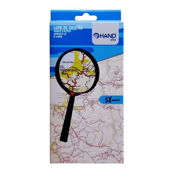 Lupa De Cristal Diámetro De 9 Cms Con Amento 5x Hand - Ps