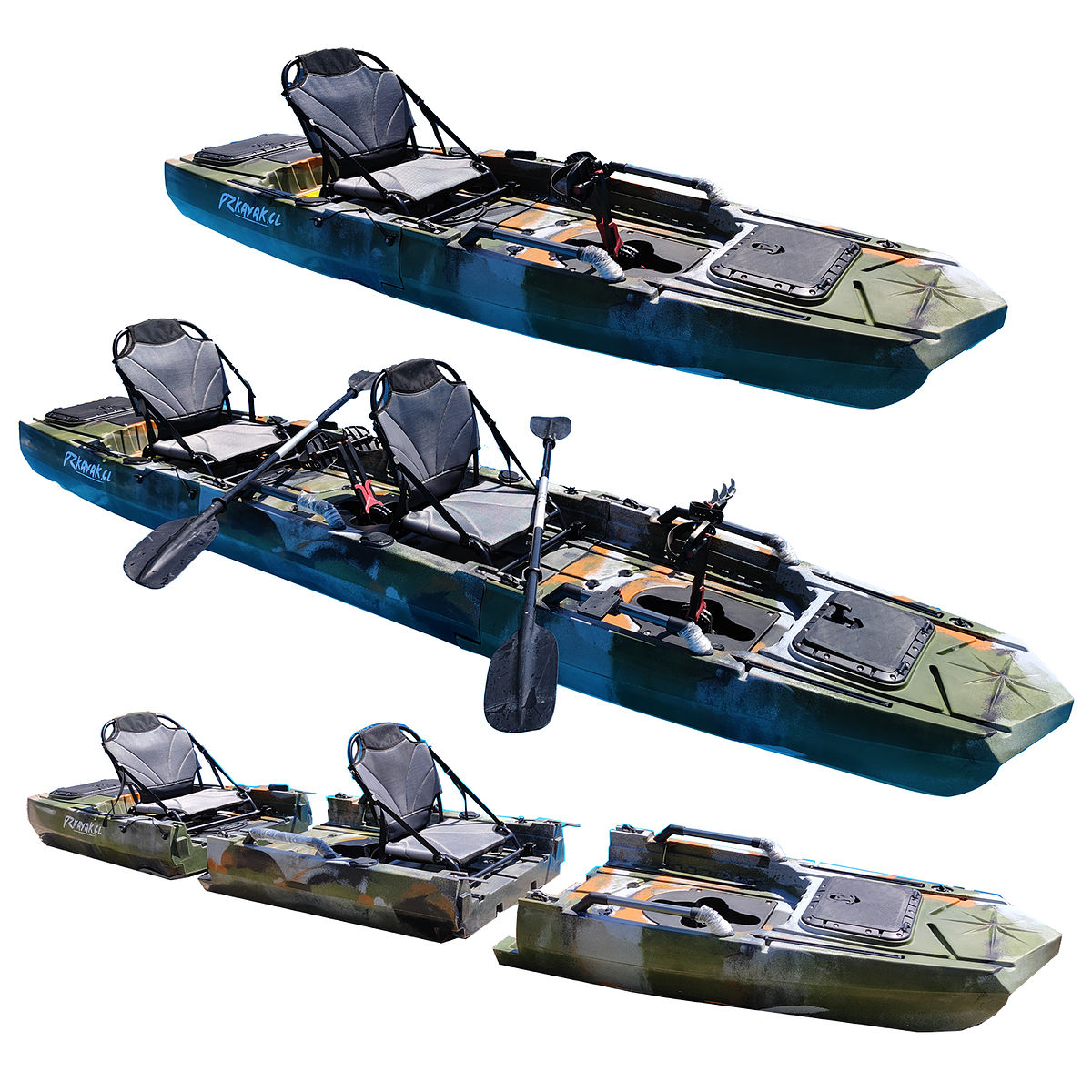 Kayak a pedales dobles