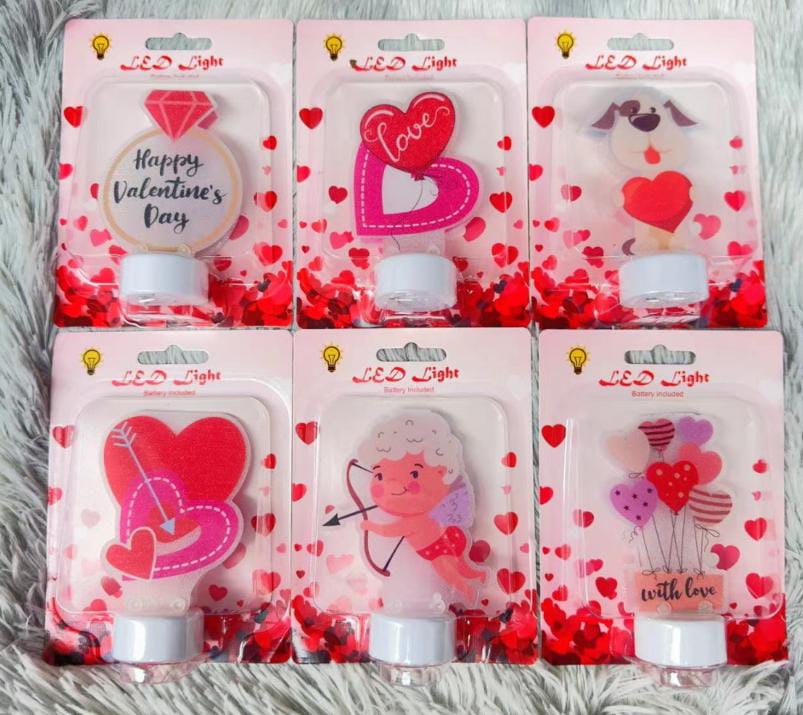 VELA DE SAN VALENTÍN CON LUZ LED MOD#LAV