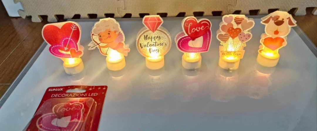 VELA DE SAN VALENTÍN CON LUZ LED MOD#LAV