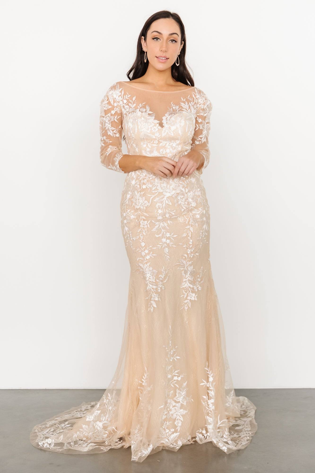 VESTIDO BEIGE #4 (promoción valida a 1 pza. por persona al d