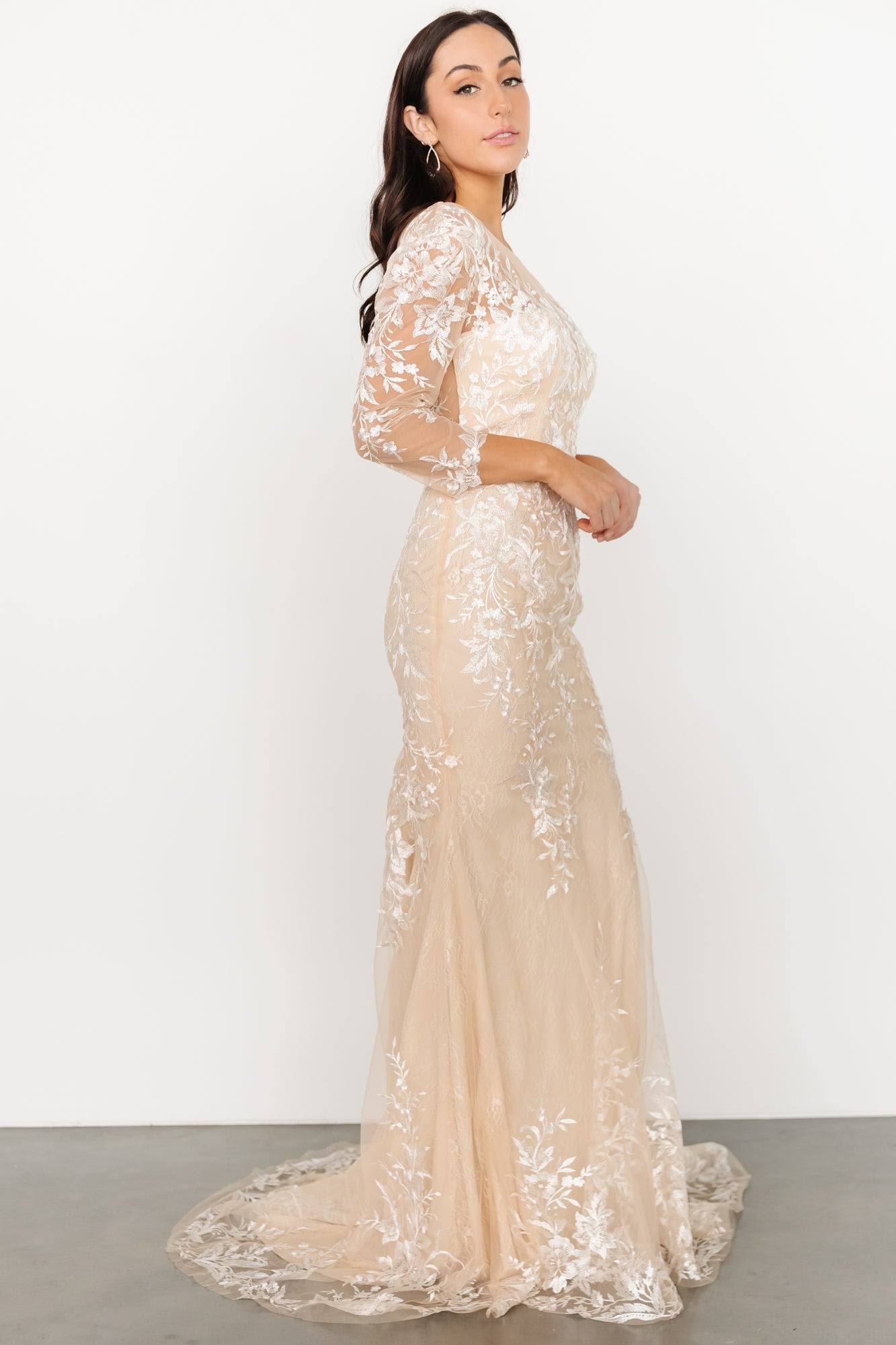 VESTIDO BEIGE #4 (promoción valida a 1 pza. por persona al d