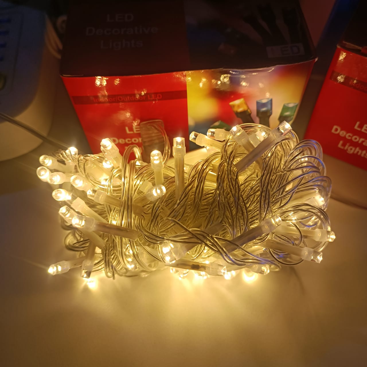 5MTS SERIE DE LUZ LED DE COLORES, CALIDA Y BLANCA MOD#L100A,