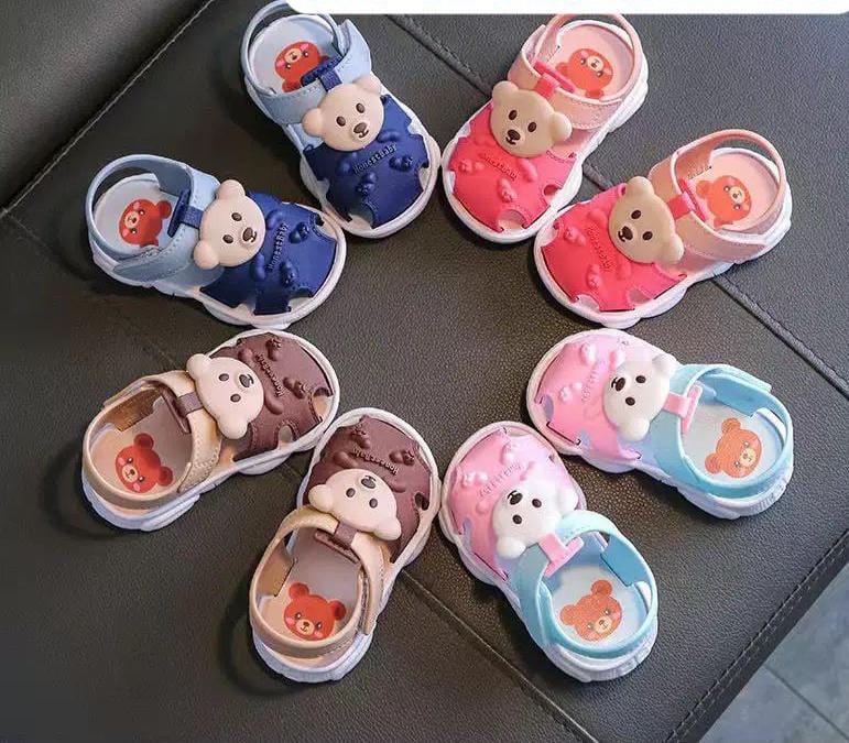 HUARACHES PARA NIÑA DISEÑO OSITO TALAS DEL 15 AL 20 (MEX. DE