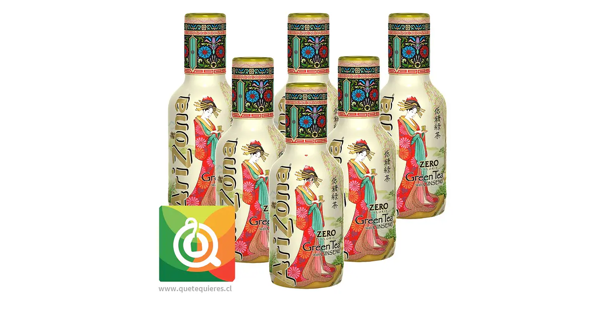 Pack Arizona Te Verde zero con Ginsen 500ml (6 unidades)